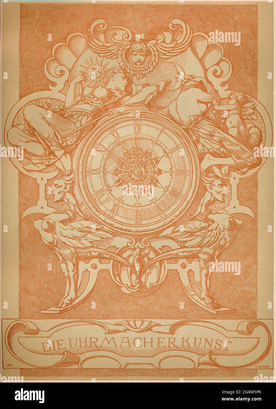 Coat of arms of the watchmakers, Wappen der Uhrmacher Stock Photo - Alamy