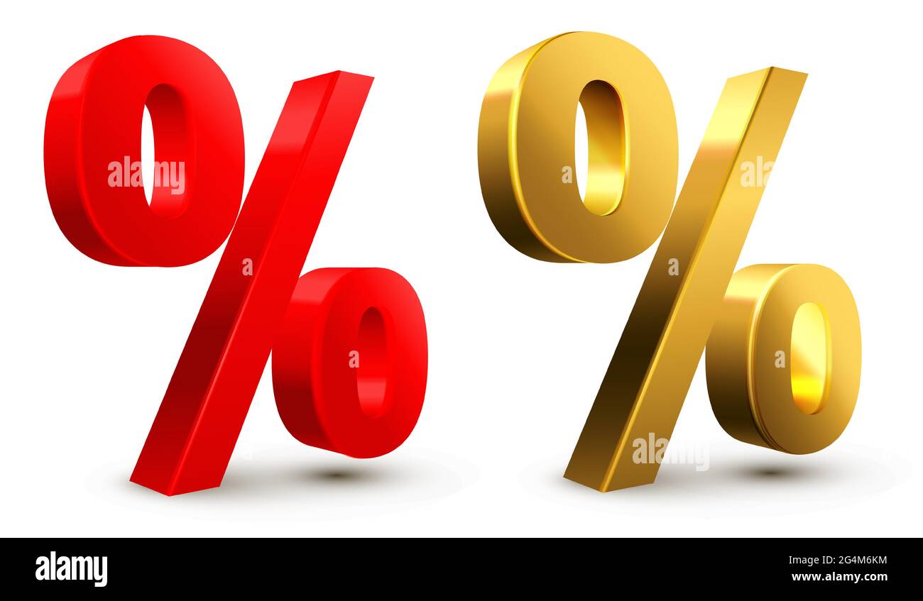 Golden percentage sign Stock Vector Images - Alamy