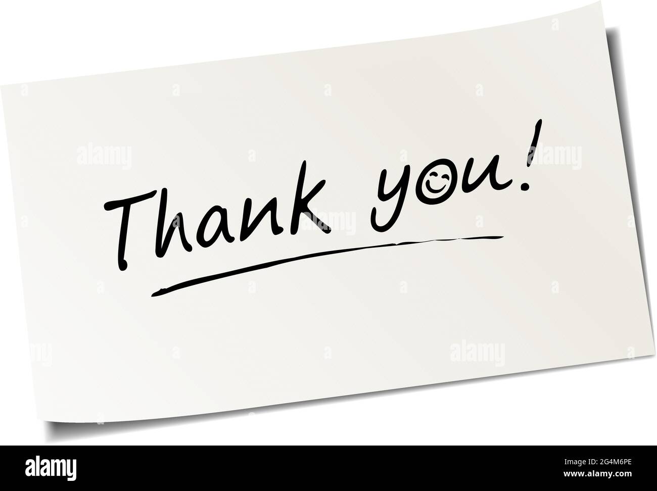 Handwritten paper reminder note Stock Vector Images - Alamy