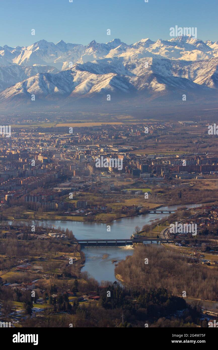 Turin italy mountains hi-res stock photography and images - Alamy