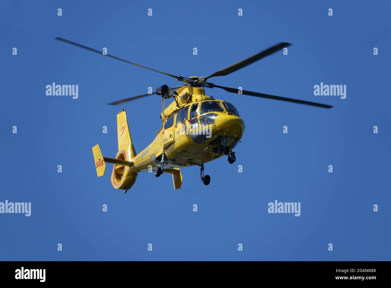 Pilot Helicopter arriving Stock Photo - Alamy