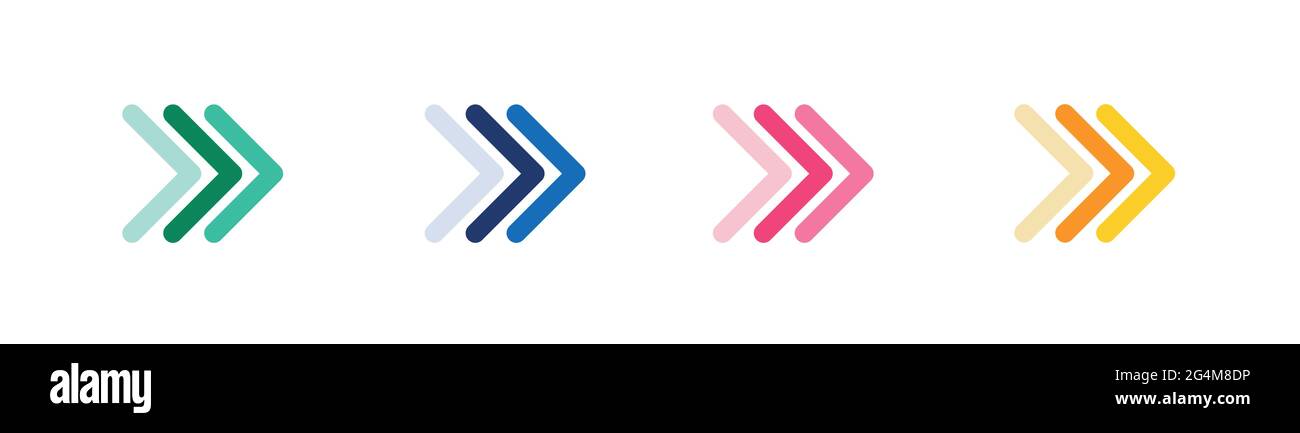 Arrows colourful set icons. Arrow icon. Arrow vector collection. Arrow ...