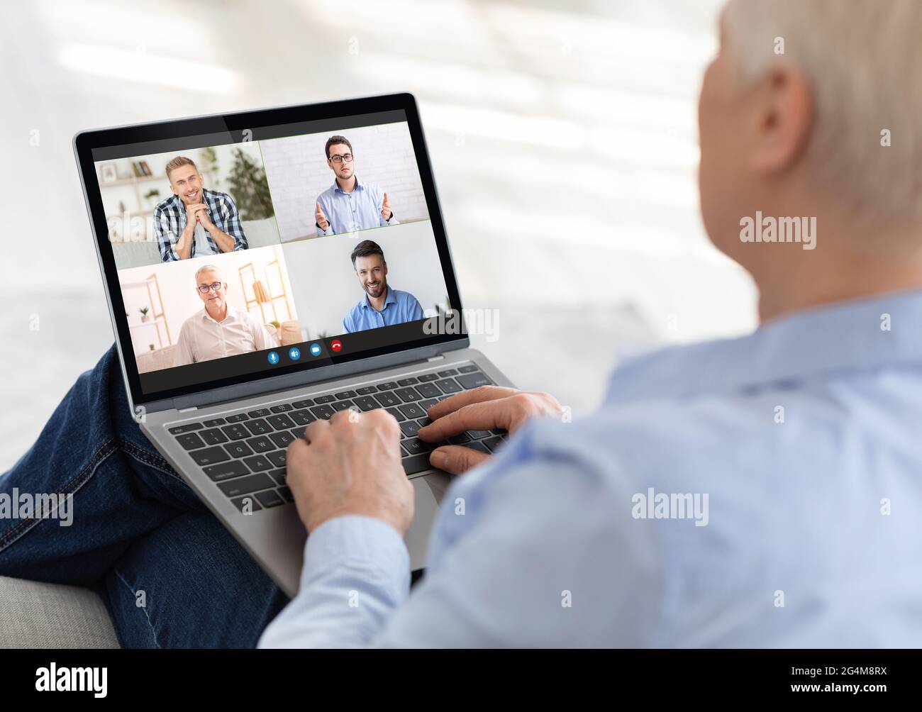 Modern devices for remote communication, online chat during social ...