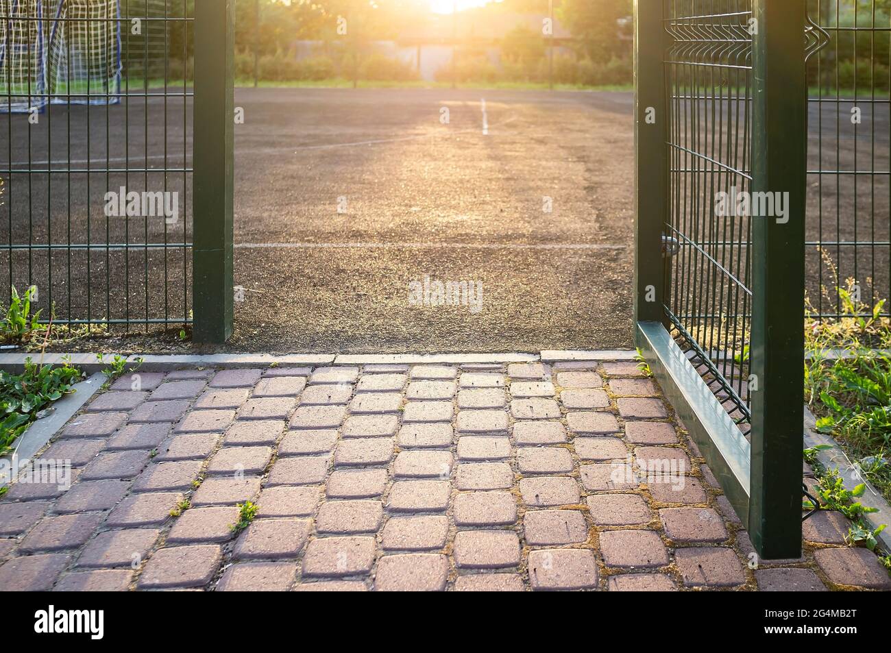Metal security gate football stadium hi-res stock photography and ...