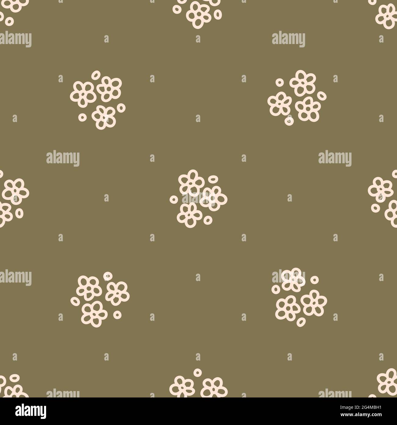 Seamless background flower gender neutral pattern. Whimsical minimal ...