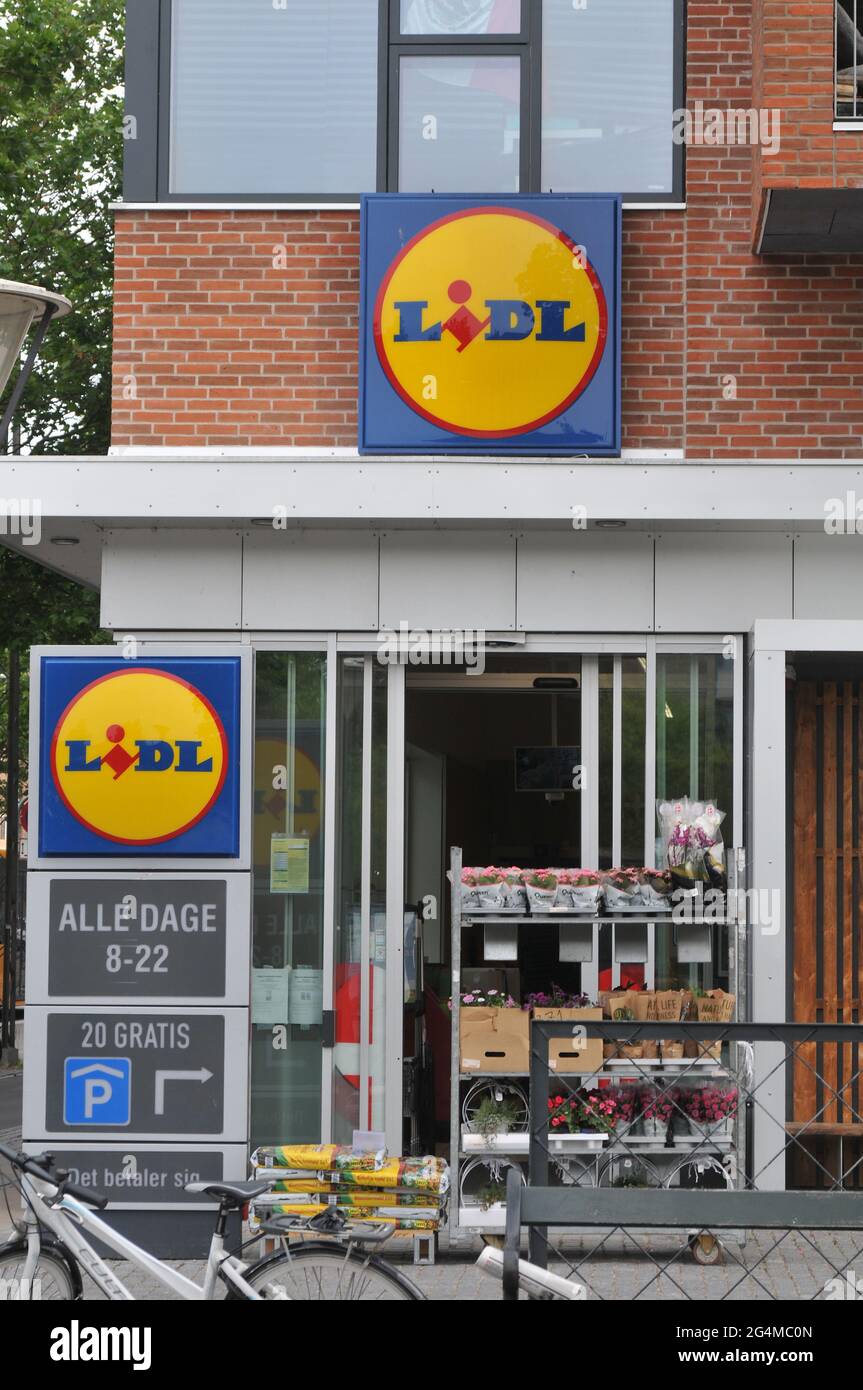 Copenhagen, Denmark. 22 June 2021,German lidl grocery store in danish ...