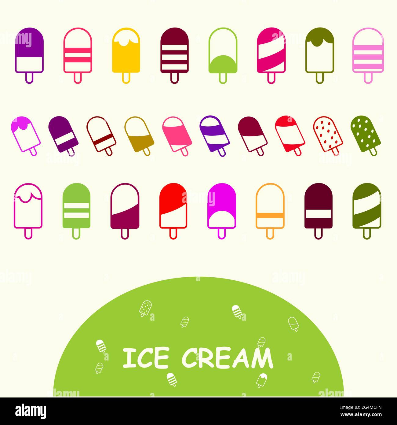 Ice cream sign flavours Stock Vector Images - Alamy