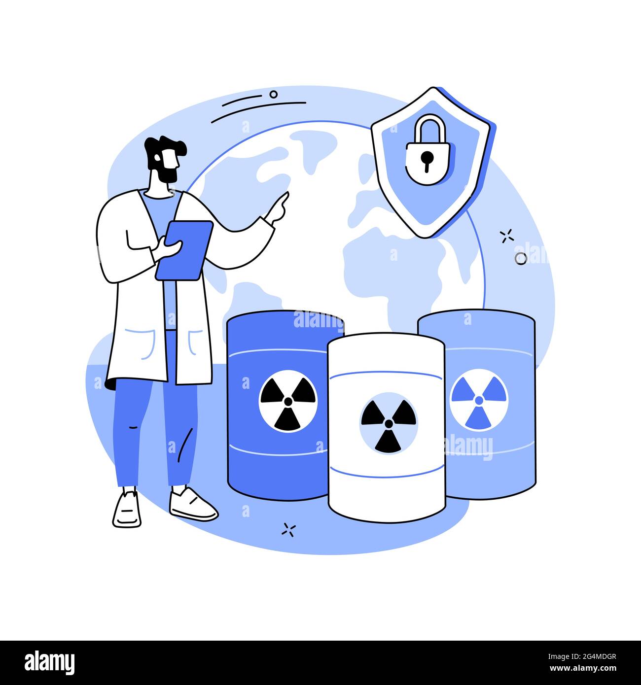 Safe storage of waste abstract concept vector illustration Stock Vector ...