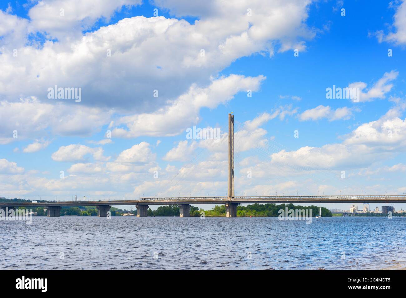 View of Southern bridge in Kiev, Ukraine Stock Photo - Alamy