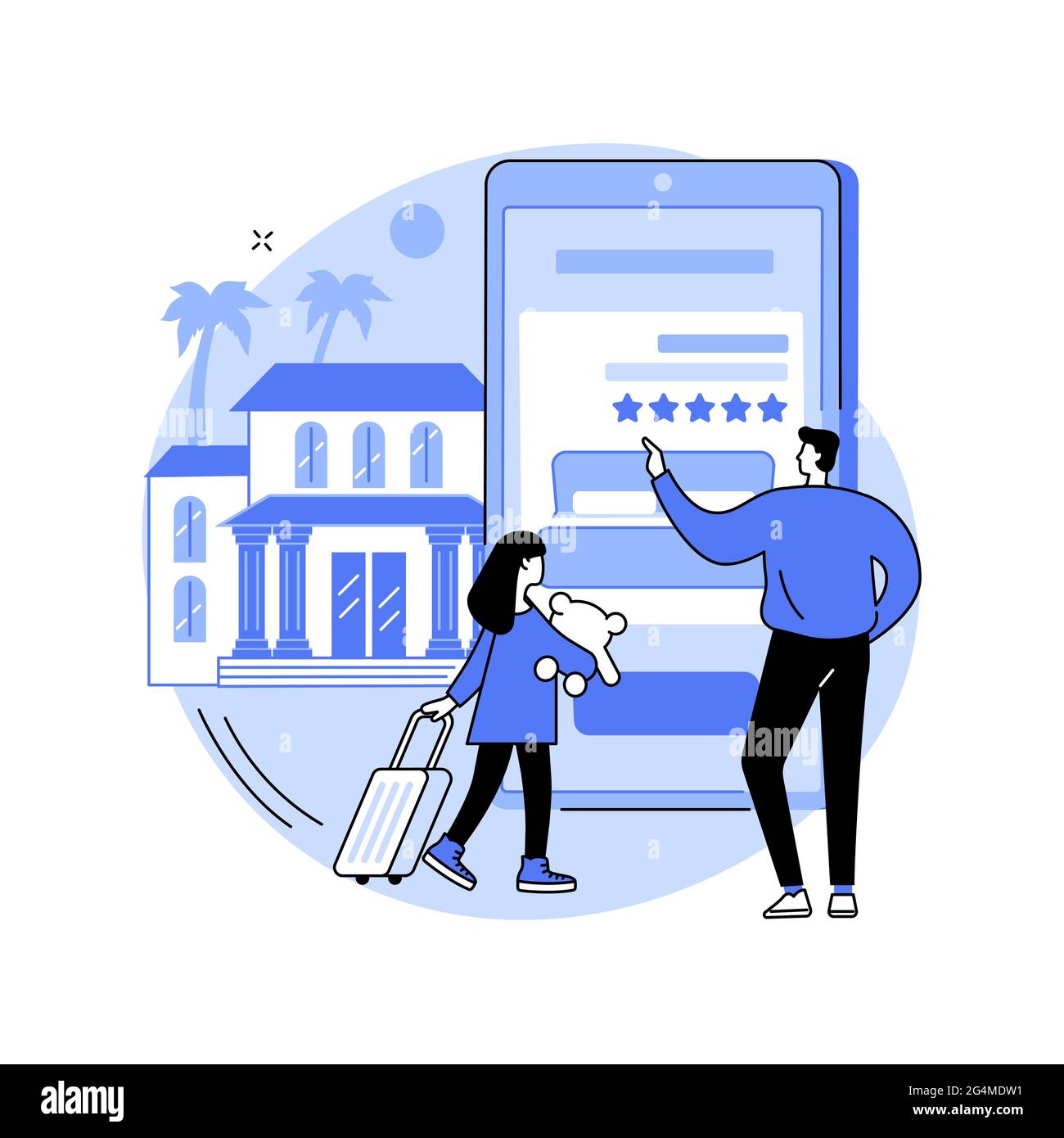 Online ticket reservation booking accommodation Stock Vector Images - Alamy