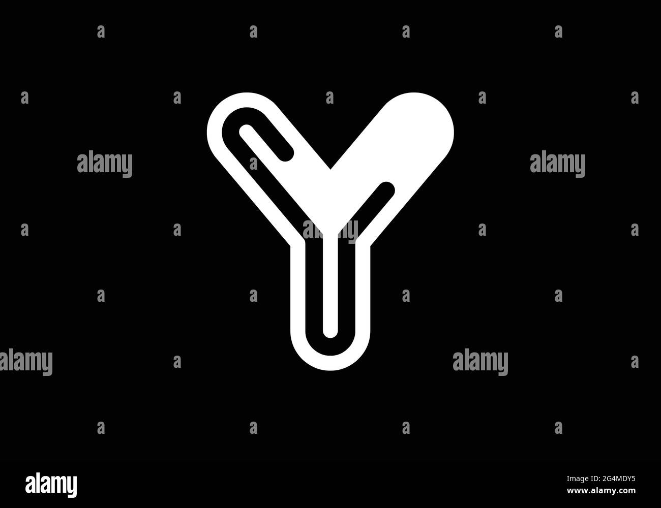 White capital letter Y. Graphic alphabet symbol for logo, Poster ...