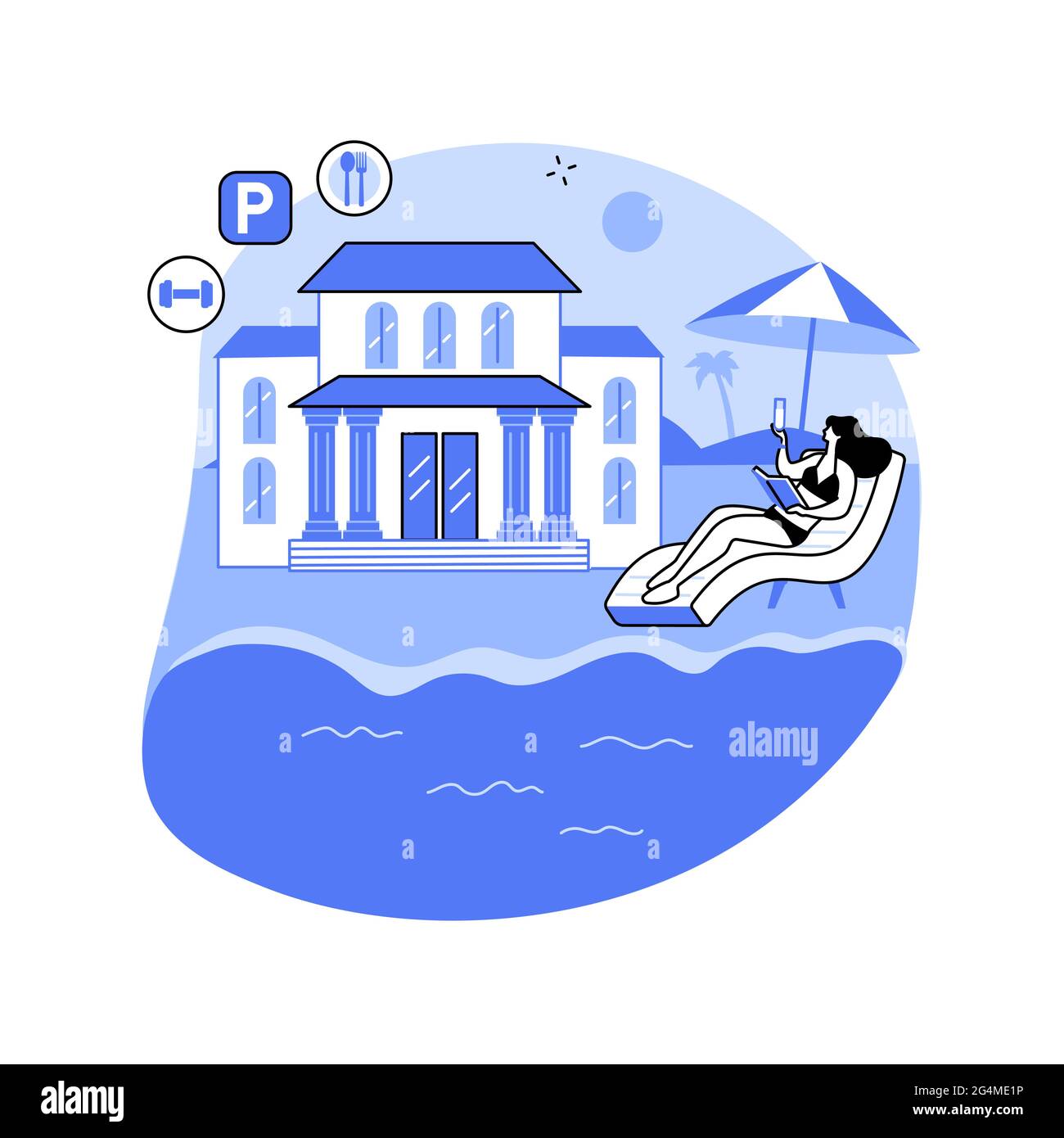 All-inclusive hotel abstract concept vector illustration Stock Vector ...