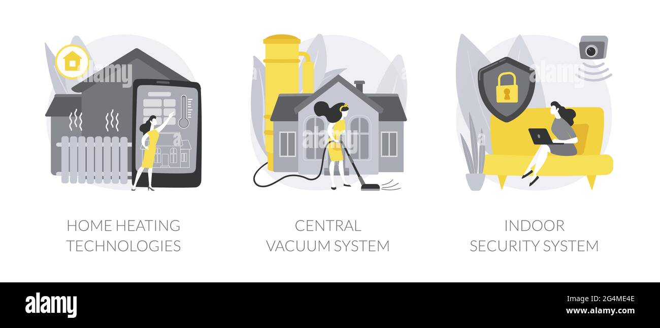 Home technologies abstract concept vector illustrations Stock Vector ...