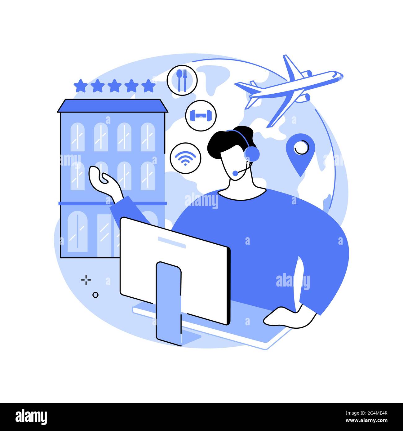 Travel agency consultation Stock Vector Images - Alamy