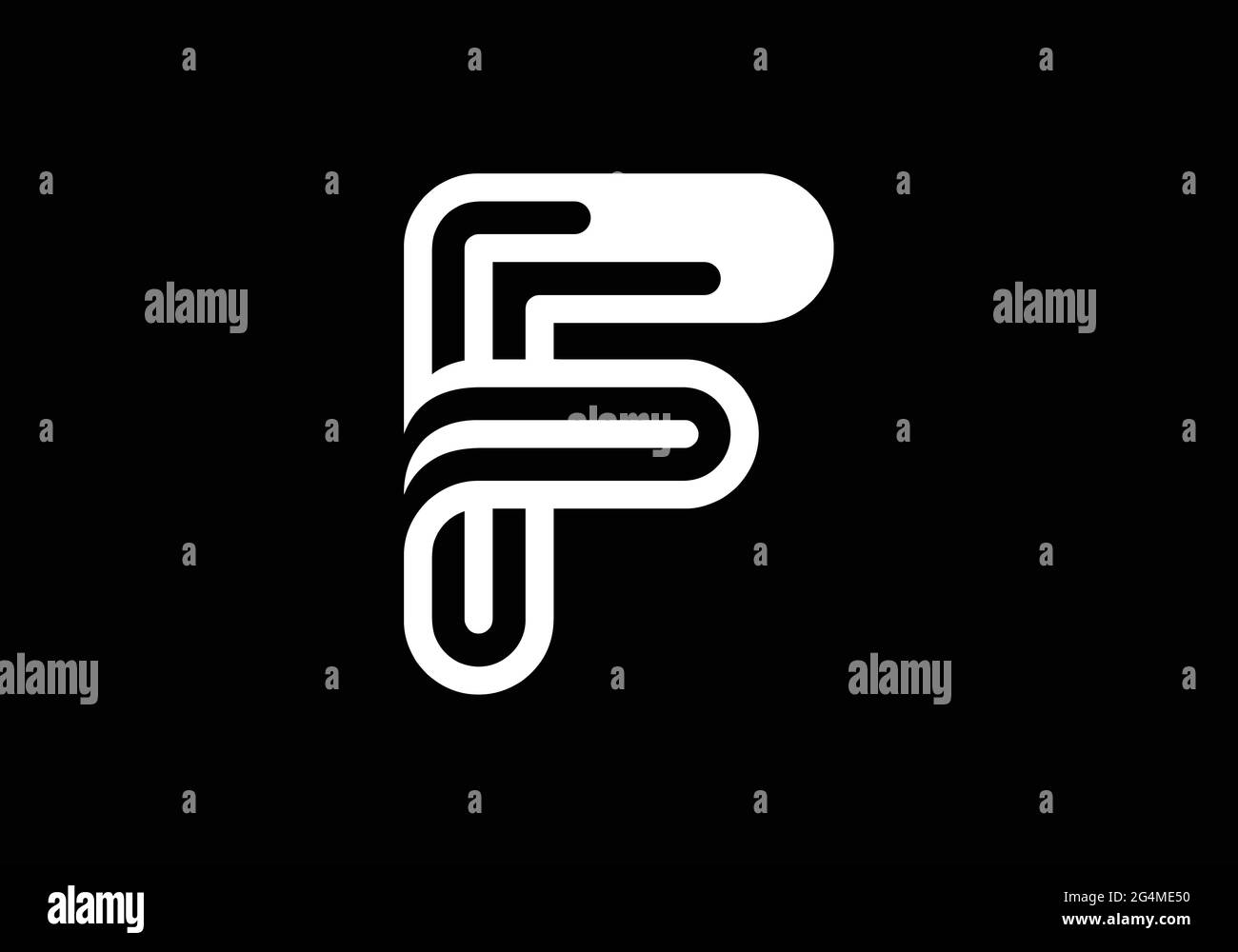 White capital letter F. Graphic alphabet symbol for logo, Poster ...