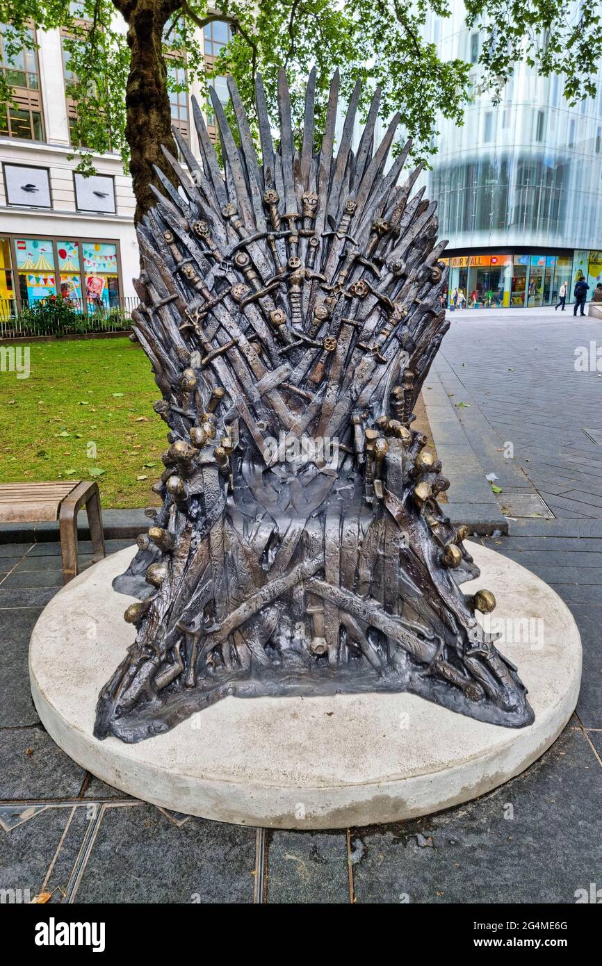 The Iron Throne statue has been unveiled in Leicester Square, London to ...