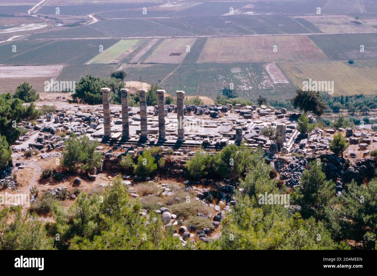 Priene - ruins of ancient town Ionia In Aydin province, Turkey. Temple ...