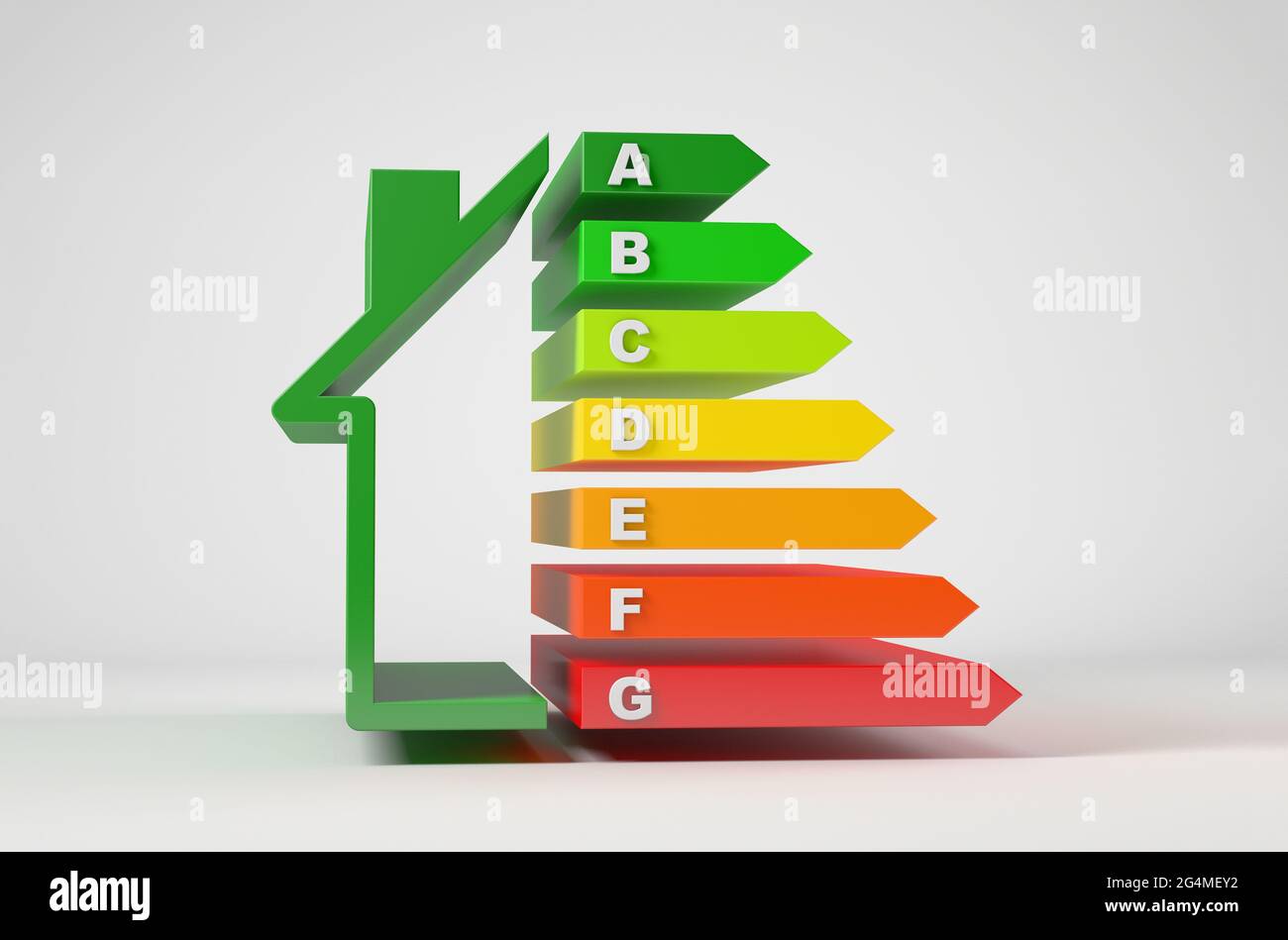 Illustrated Energy Efficiency graph on a white background Stock Photo ...
