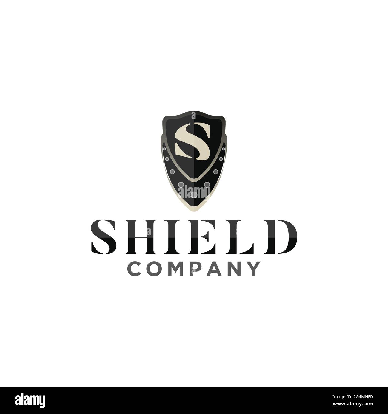 Vector logo shield with letter S for protection Stock Vector Image ...