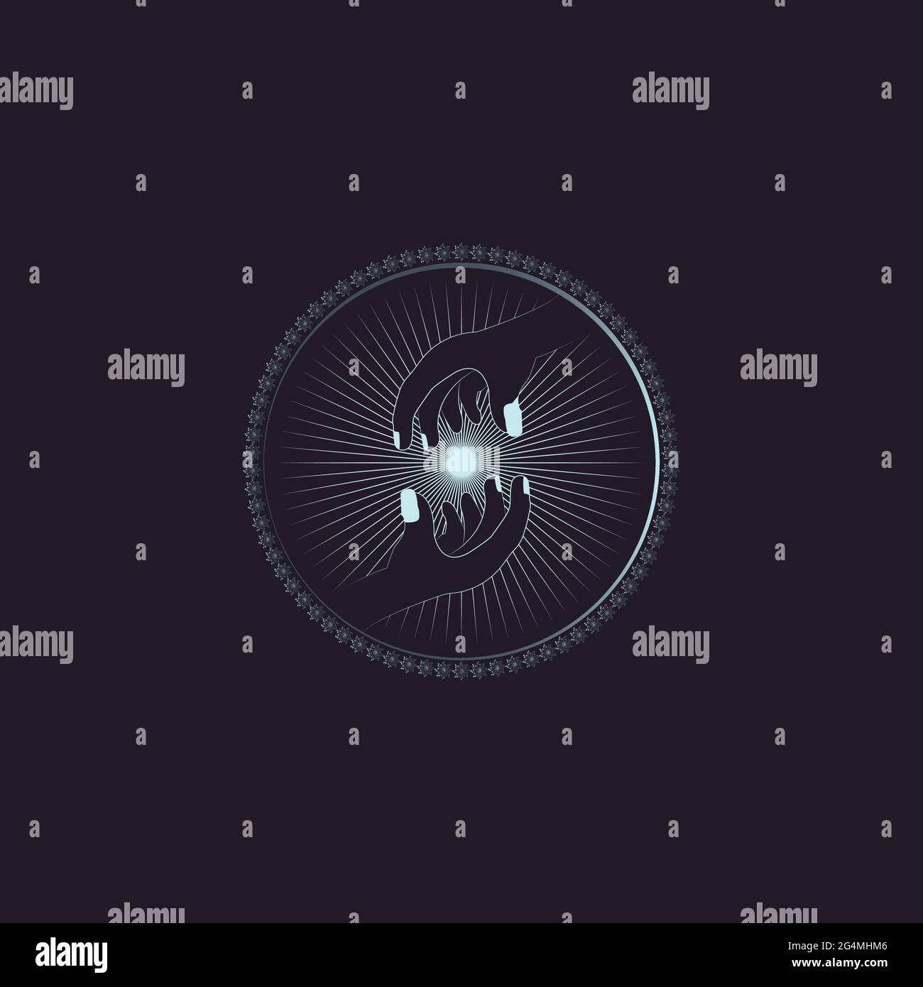 Mystic hand logos, whimsical logo design Stock Vector Image & Art - Alamy