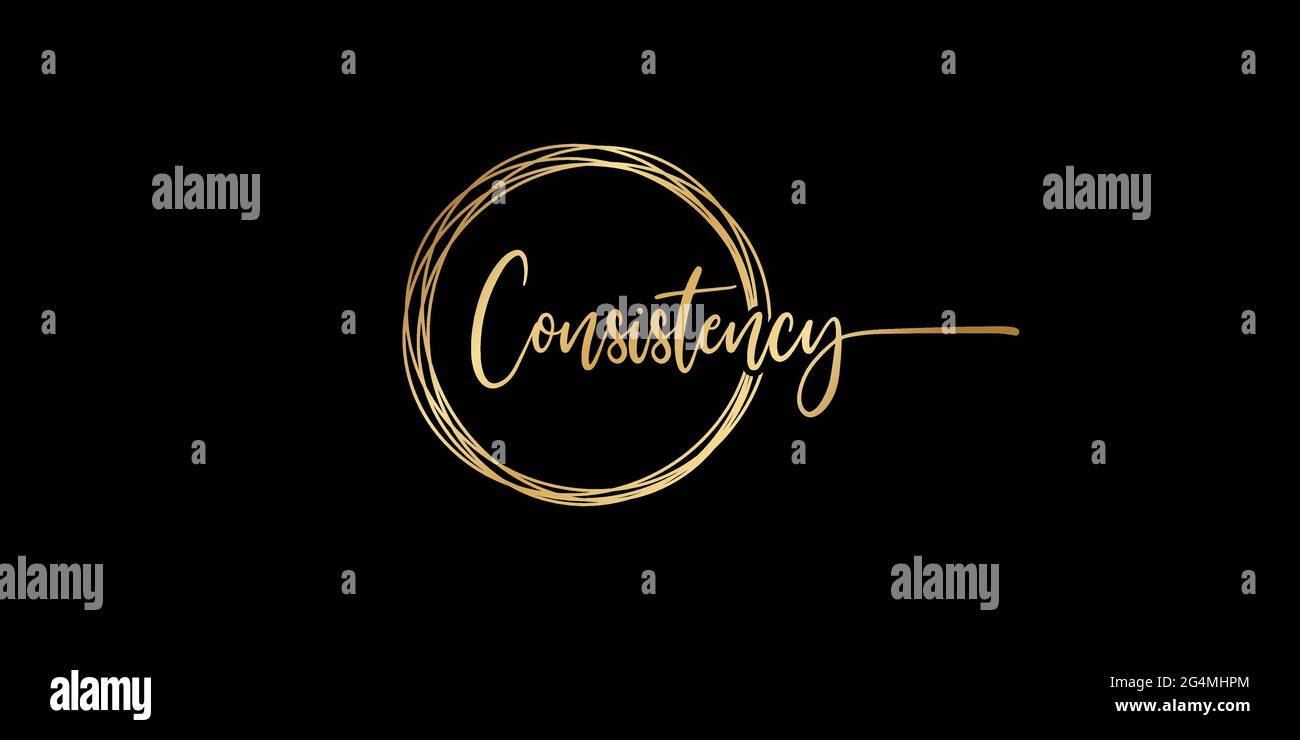 set of golden Vector calligraphy phrase Consistency text isolated ...