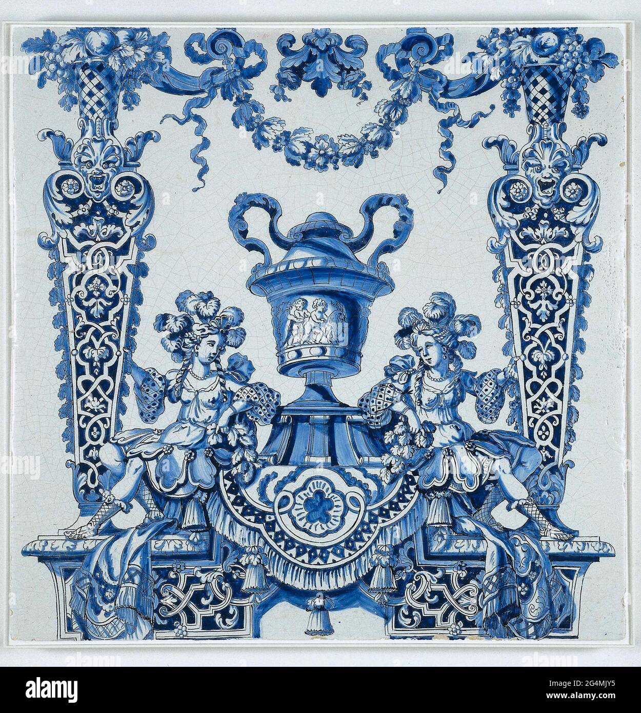 . The decoration on these plaques was based on designs by Daniël Marot ...