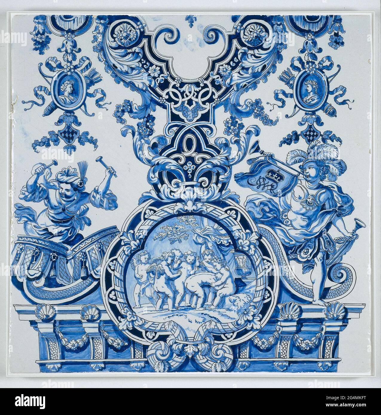 . The decoration on these plaques was based on designs by Daniël Marot ...