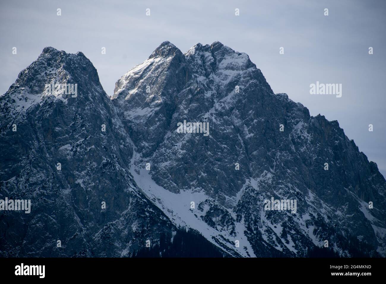 High alpine mountains with snow in Germany and blue beautiful sky Stock ...