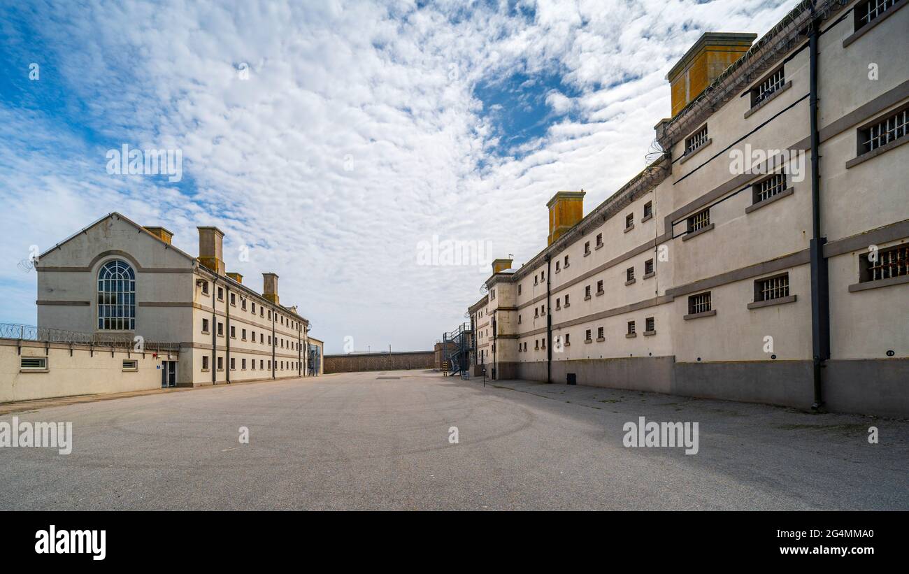 Exterior view of former prisoner halls at Peterhead Prison Museum in ...