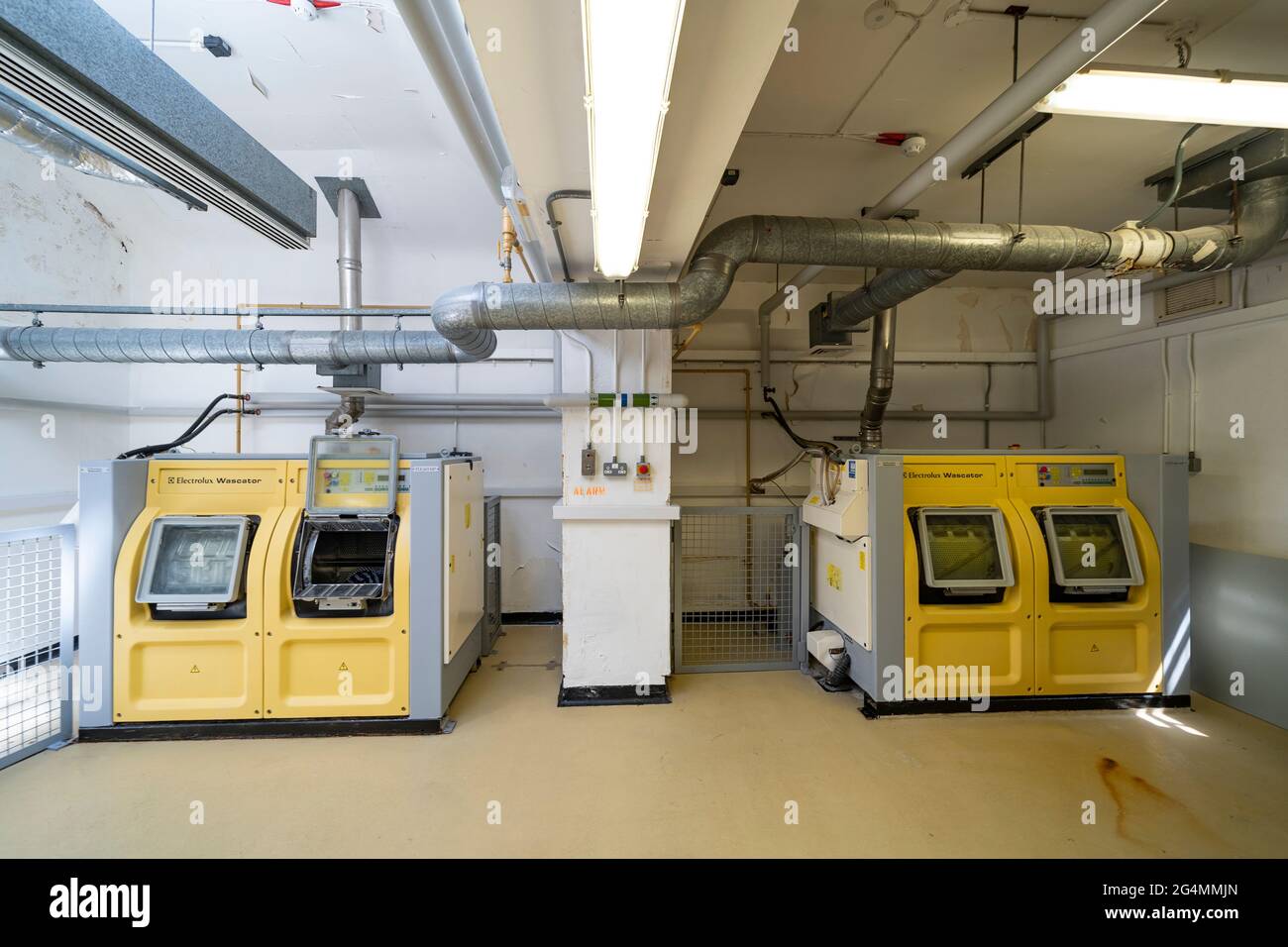 Prisoner laundry inside former prisoner hall at Peterhead Prison Museum ...