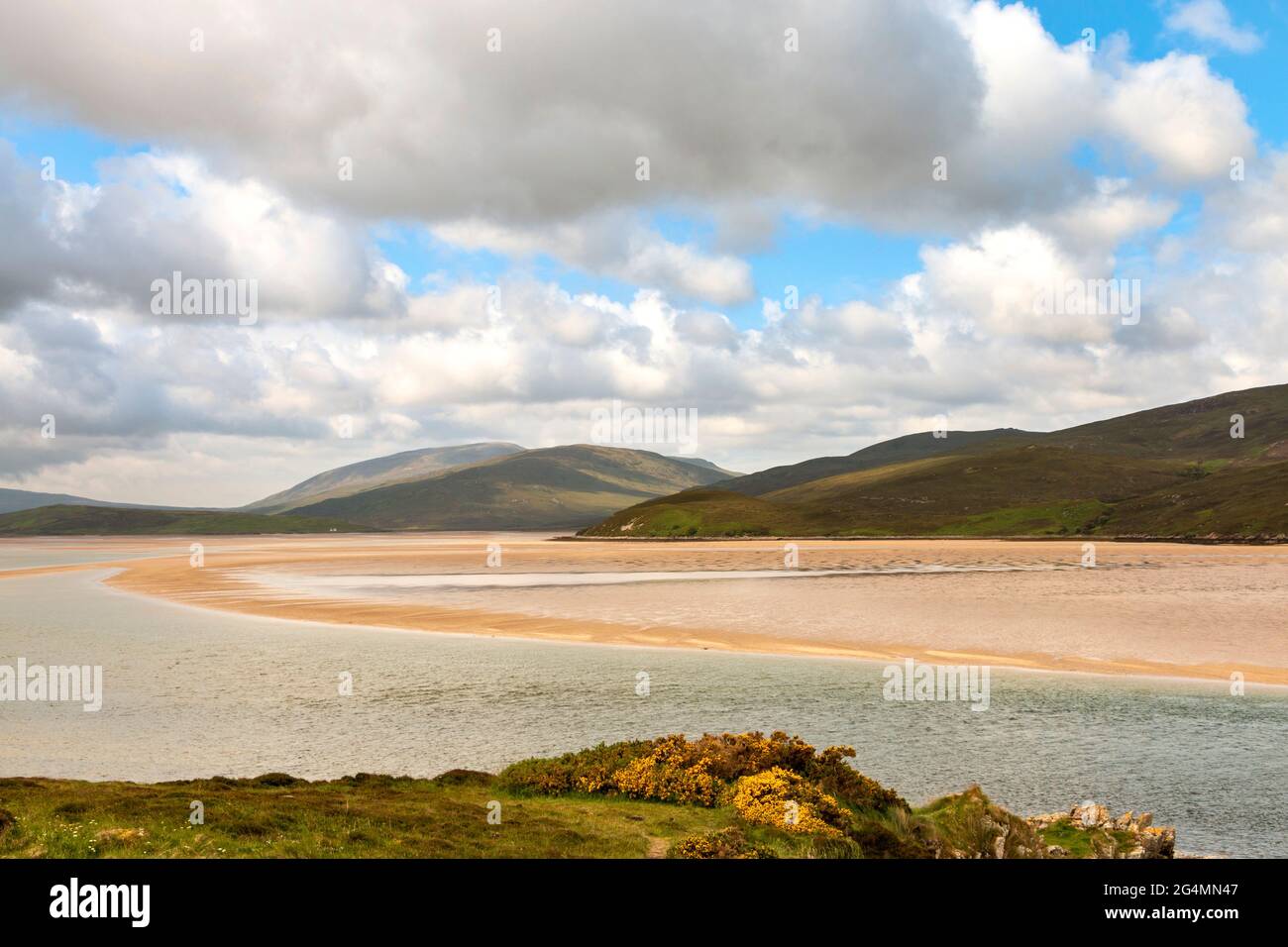 DURNESS SUTHERLAND SCOTLAND LOOKING ACROSS THE SEA AND SAND OF THE KYLE ...