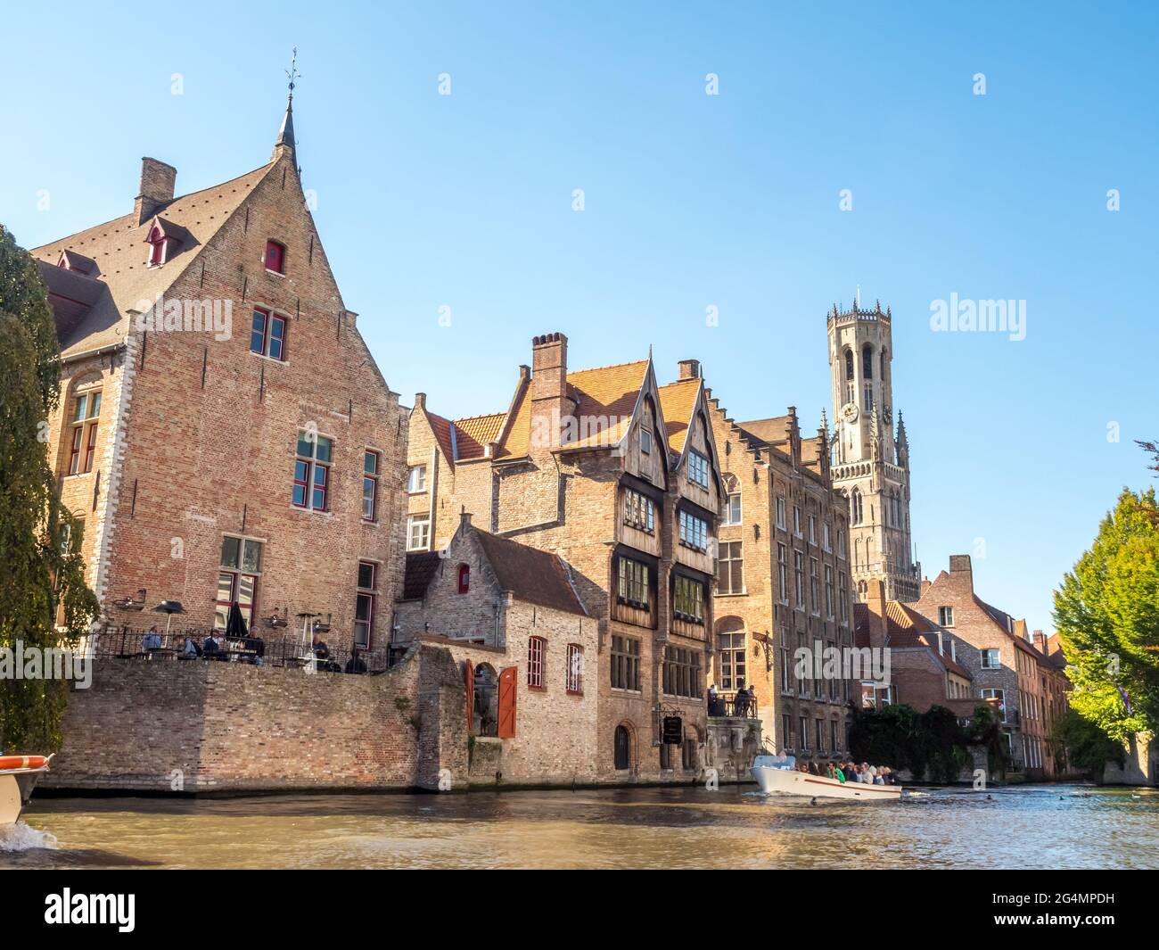 Brugge city scenes in Belgium, residential buildings attractive and ...