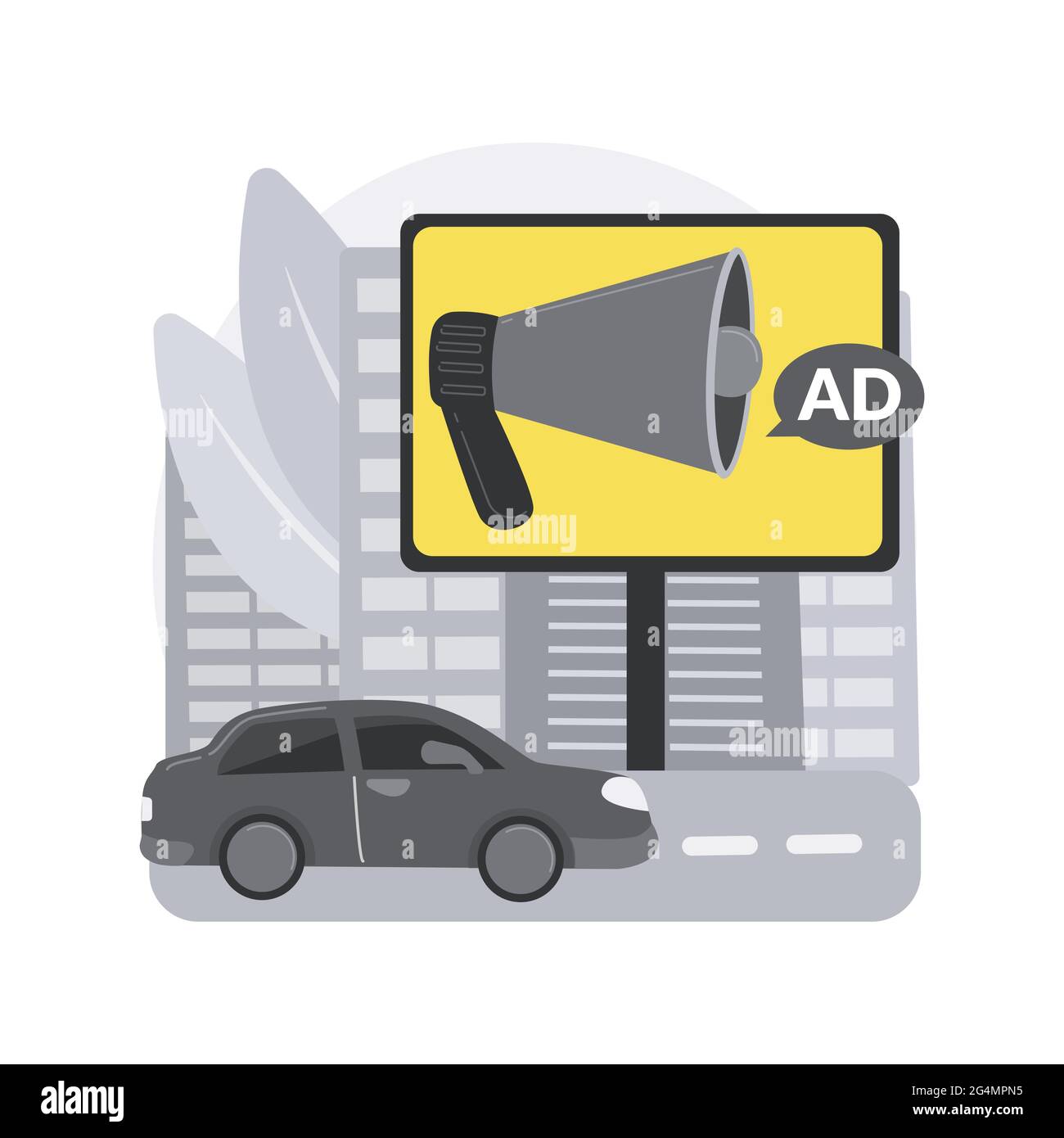 Outdoor advertising design abstract concept vector illustration Stock ...