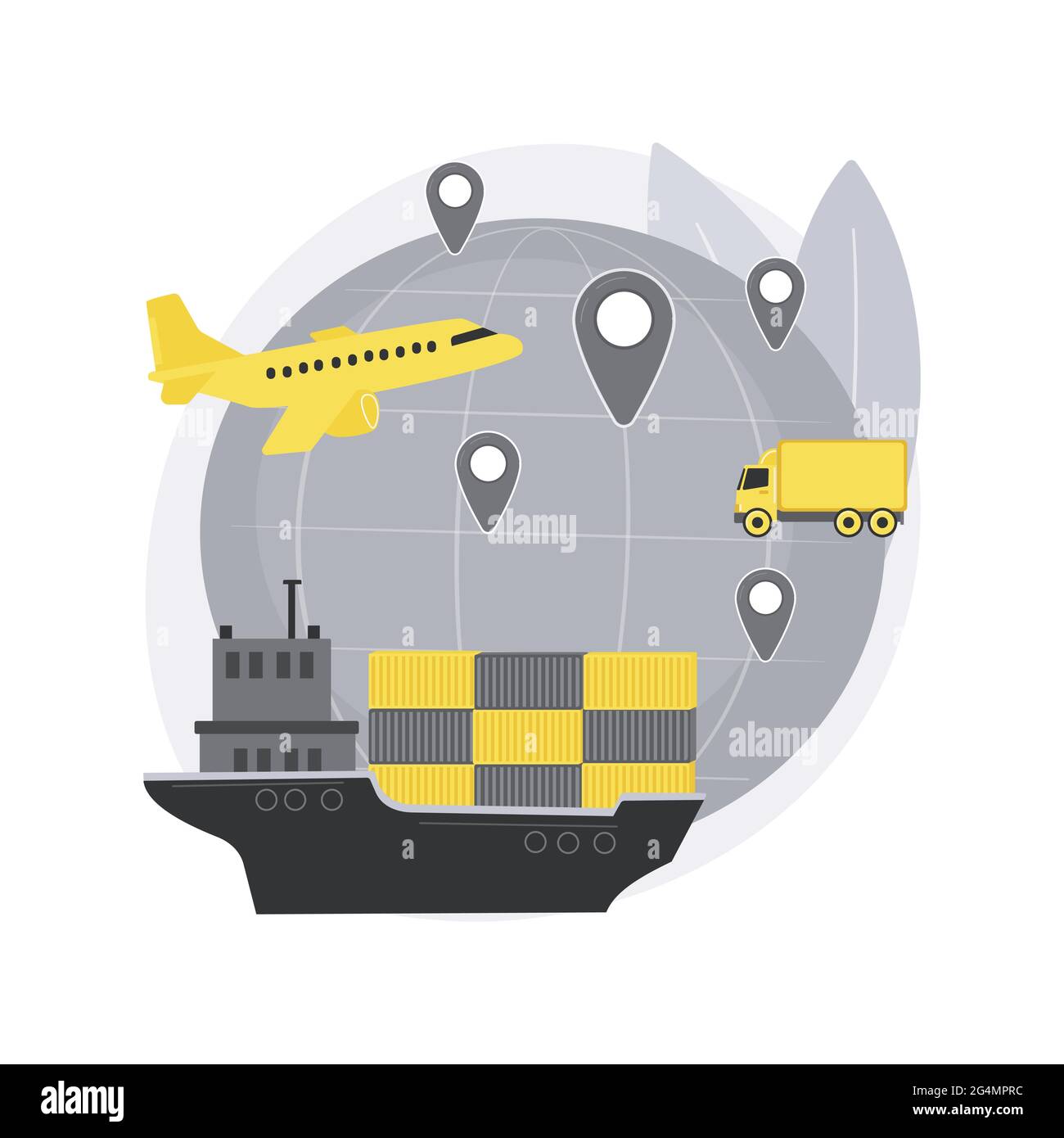 Global transportation system abstract concept vector illustration Stock ...