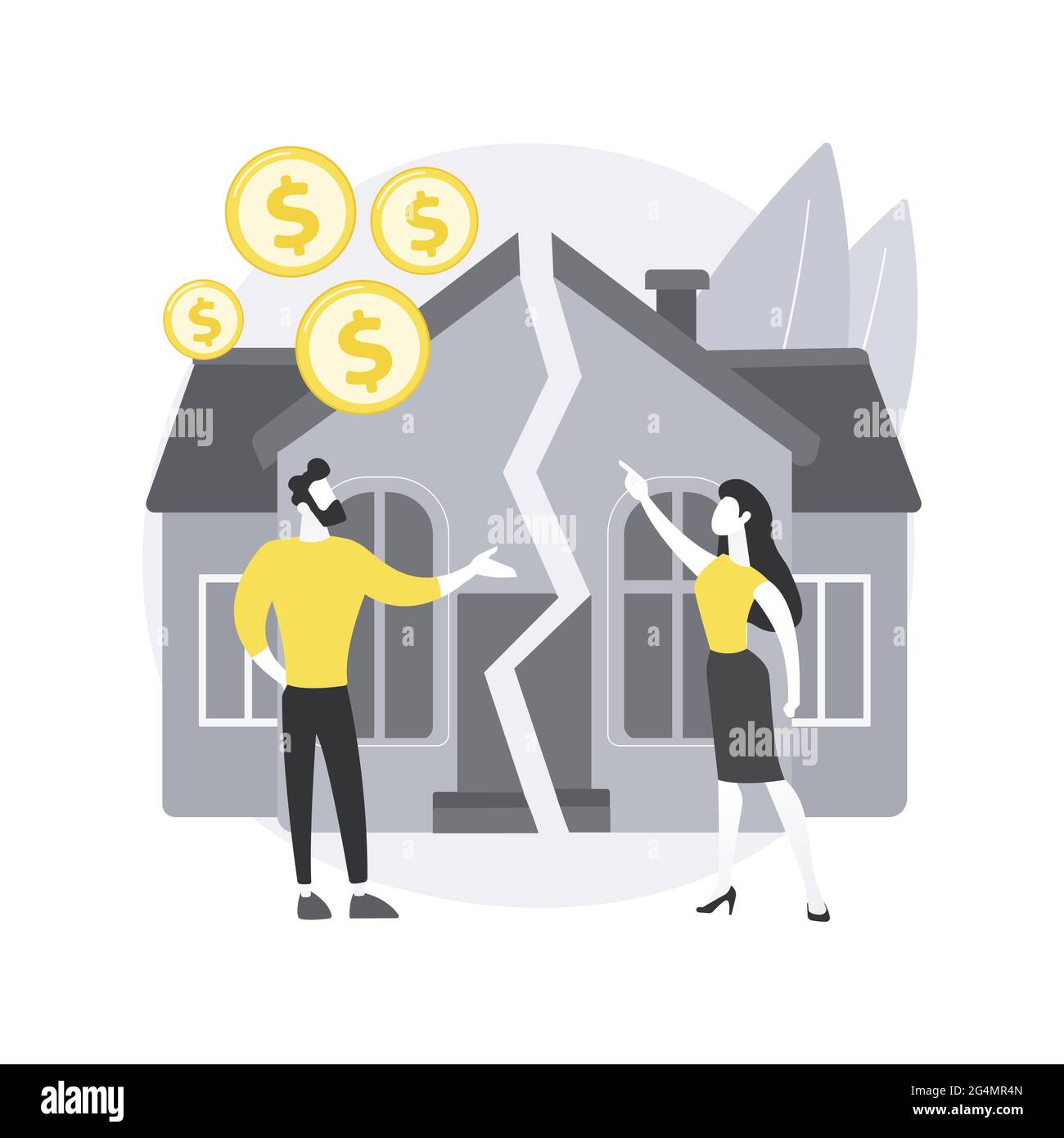 Property division abstract concept vector illustration Stock Vector ...