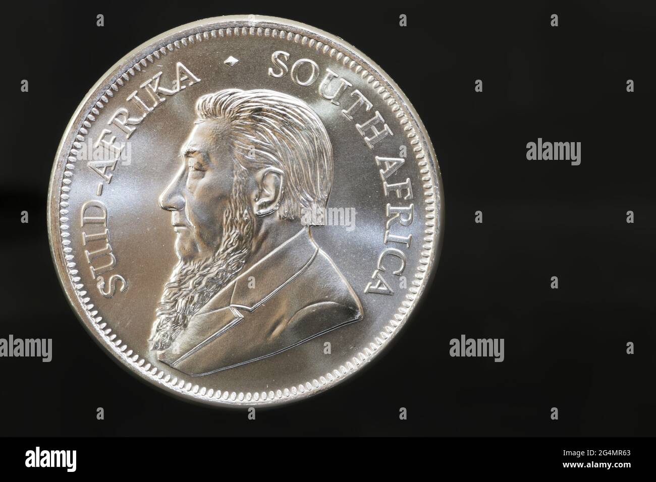 Close up of a Krugerrand South African silver coin Stock Photo - Alamy
