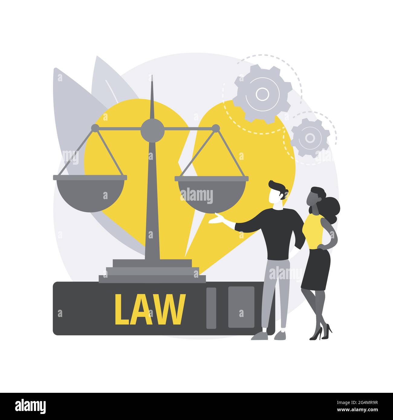 Divorce lawyer service abstract concept vector illustration Stock ...