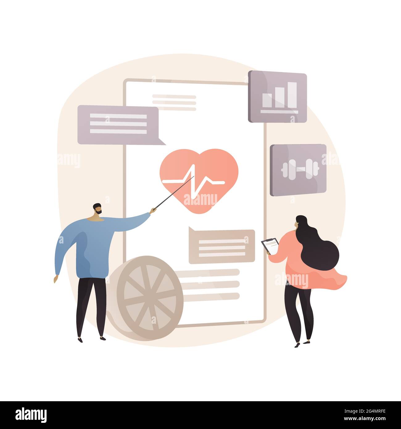 Health and nutrition workshop abstract concept vector illustration ...