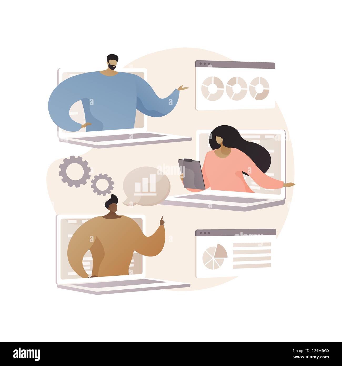 Online tech talks abstract concept vector illustration Stock Vector ...