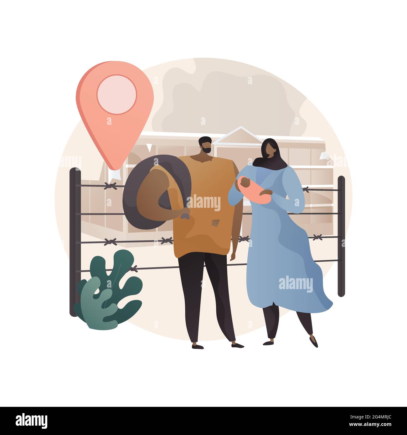 Refugees abstract concept vector illustration Stock Vector Image & Art ...