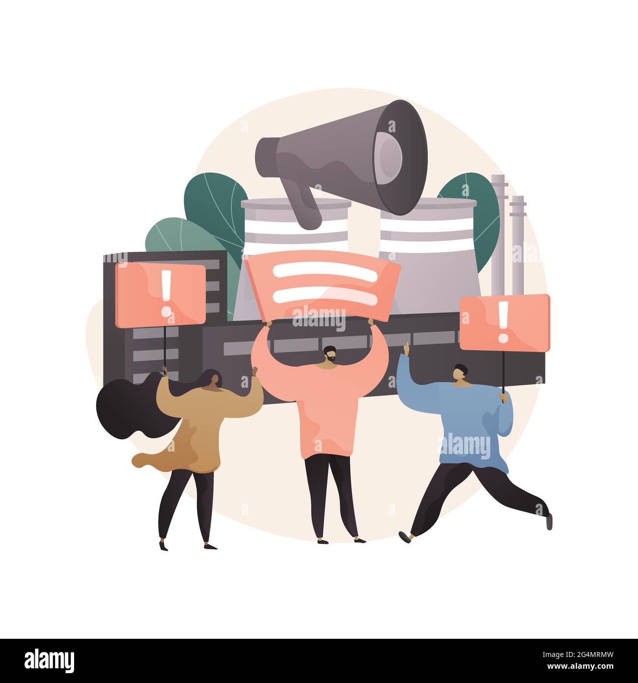 Strike action abstract concept vector illustration Stock Vector Image ...