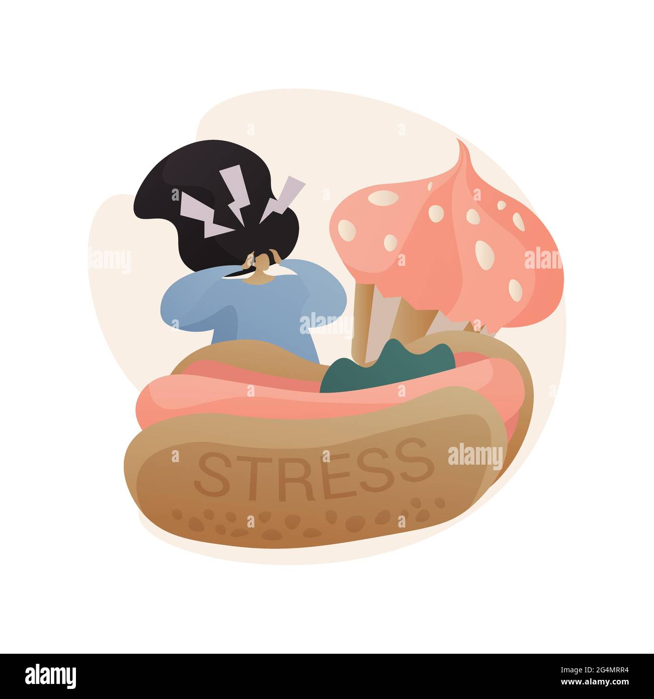 Stress abstract concept vector illustration Stock Vector Image & Art ...