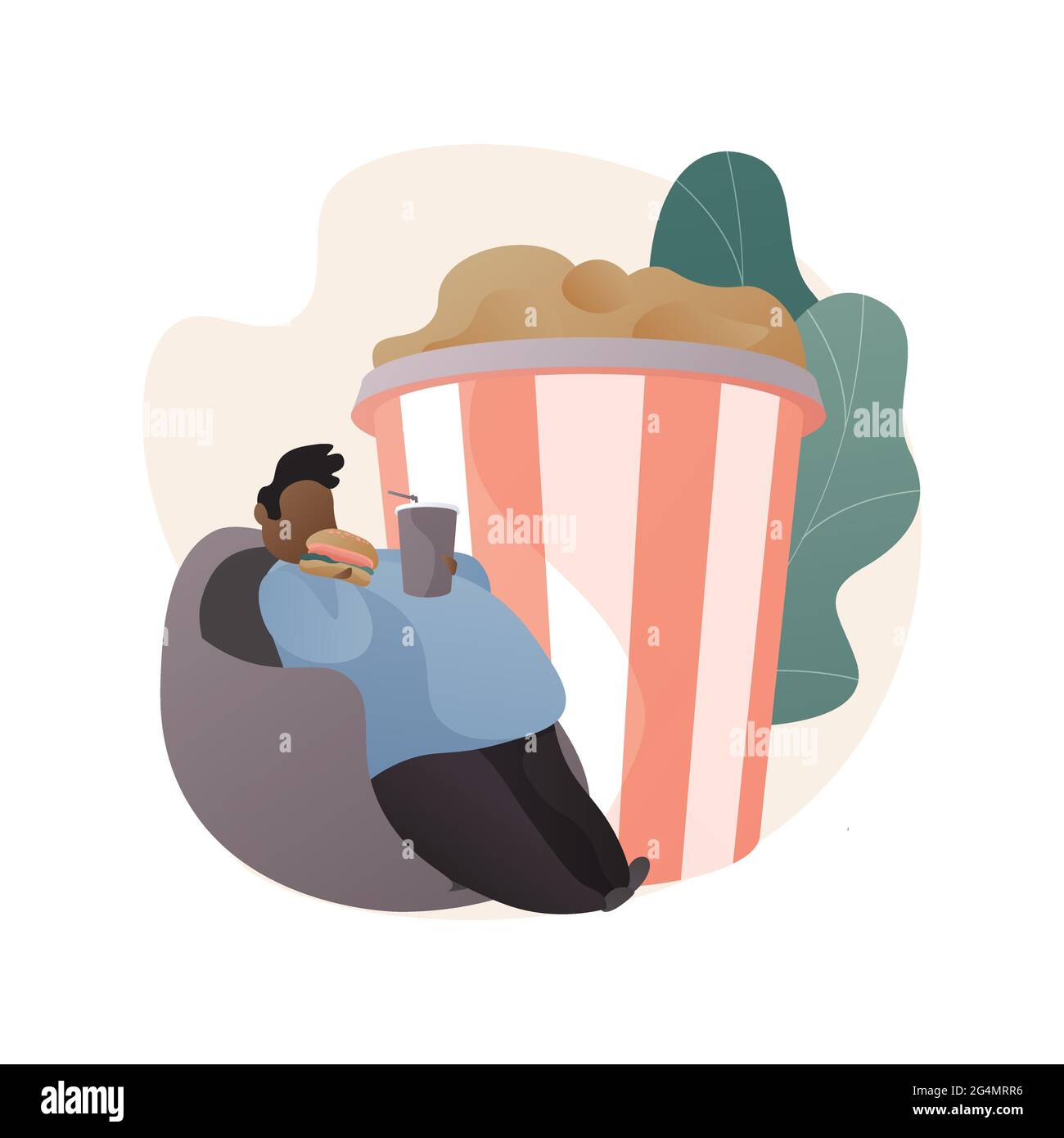 Overeating addiction abstract concept vector illustration Stock Vector ...
