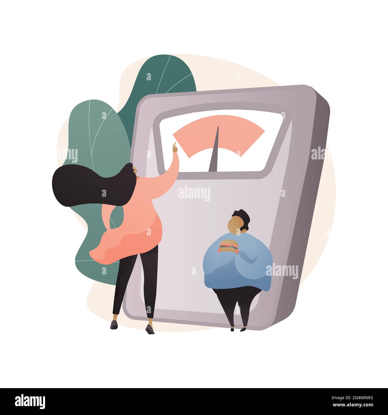 Child obesity and overweight abstract concept vector illustration Stock ...
