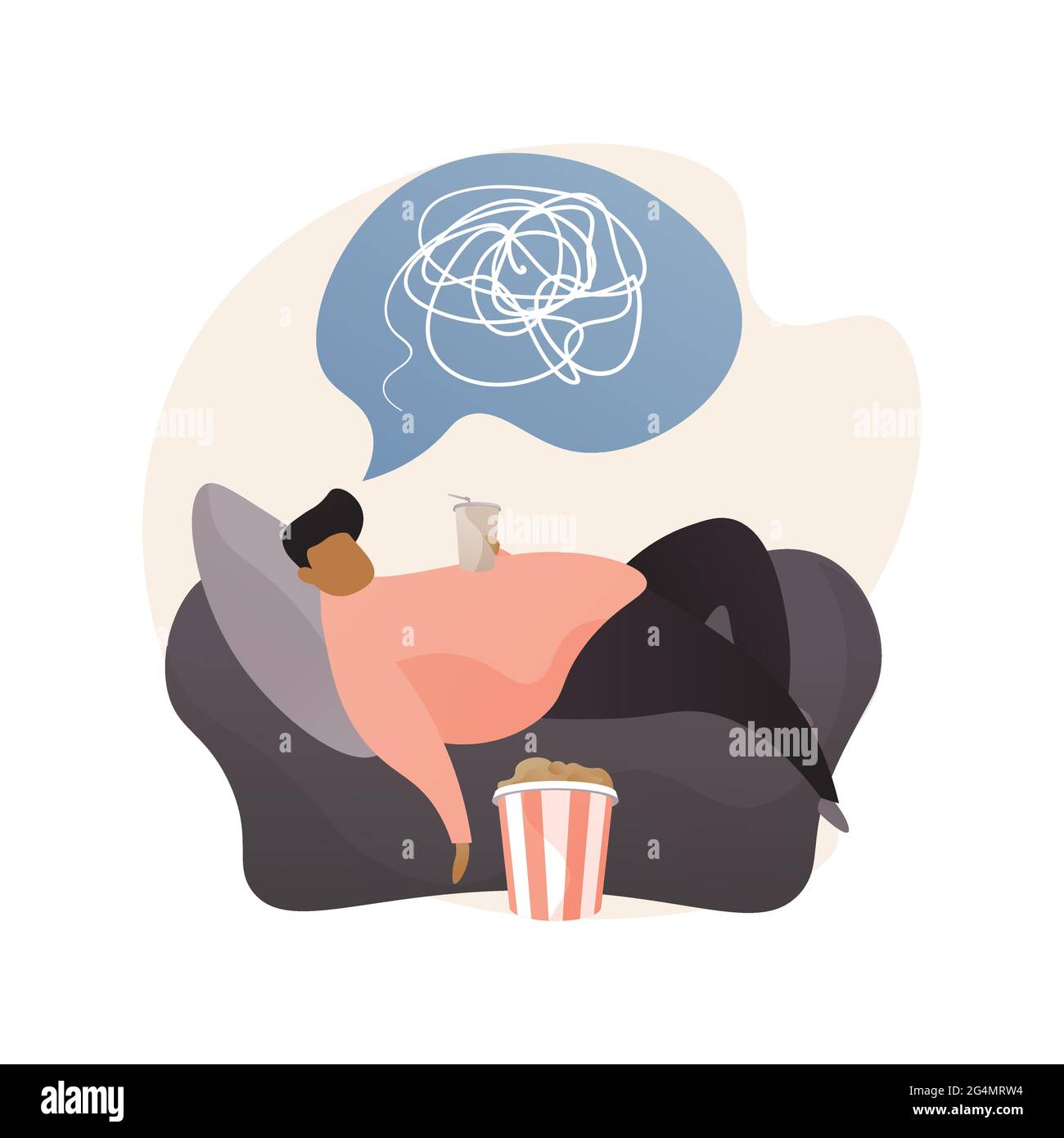 Passive lifestyle abstract concept vector illustration Stock Vector ...