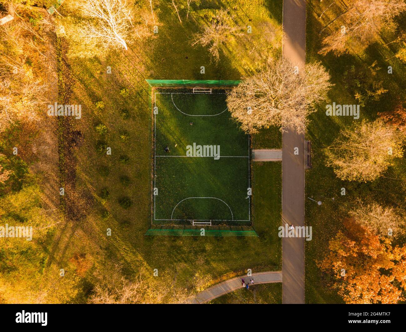 Aerial view soccer field hi-res stock photography and images - Alamy