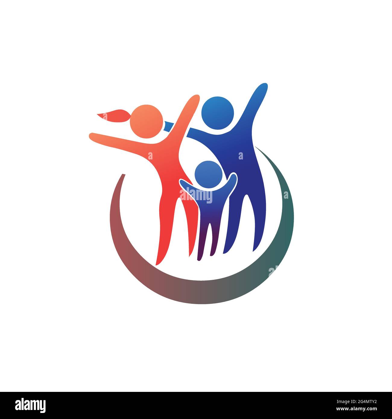 Happy family logo icon vector illustration Stock Vector Image & Art - Alamy