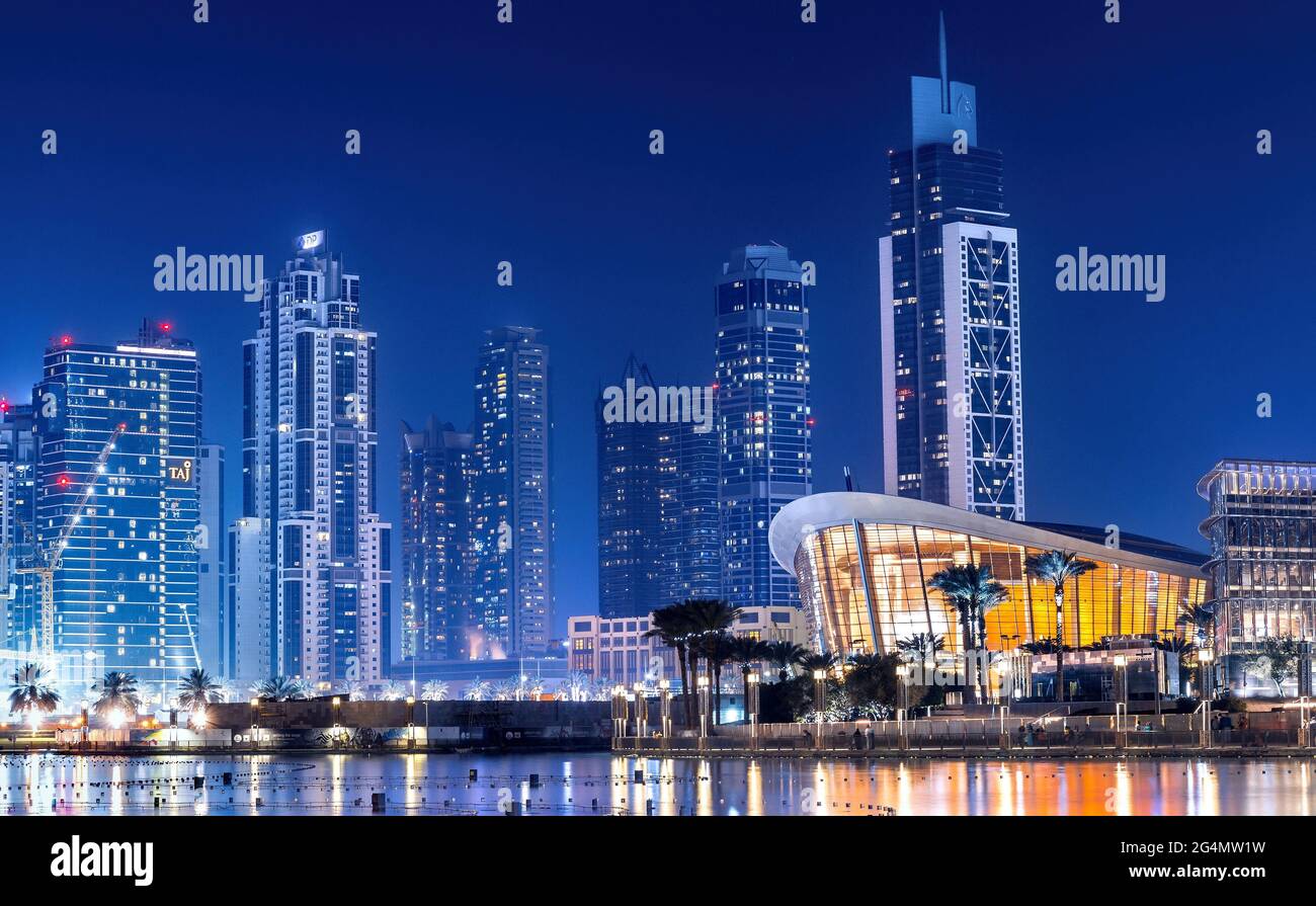Amazing futuristic cityscape, skyline of Dubai, UAE Stock Photo - Alamy