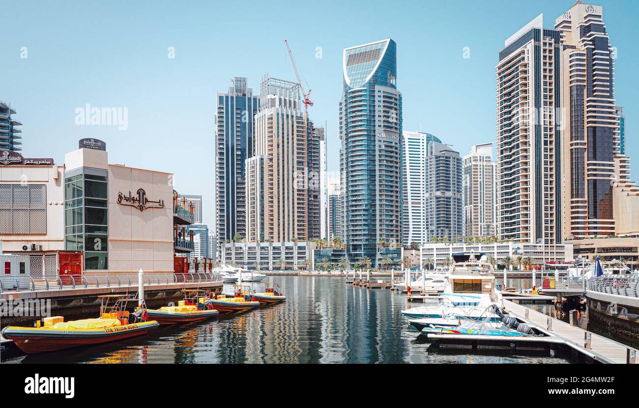 Amazing futuristic cityscape, skyline of Dubai, UAE Stock Photo - Alamy