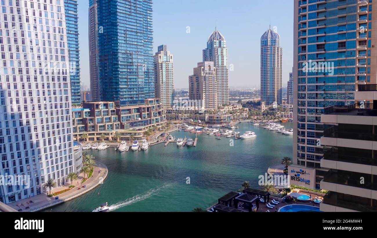 Amazing futuristic cityscape, skyline of Dubai, UAE Stock Photo - Alamy